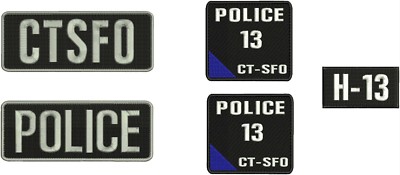 POLICE and CTSFO 3x8, 2x4, and 4x4.5 embroidery patches hook 13 | eBay