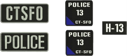 POLICE and CTSFO 3x8, 2x4, and 4x4.5 embroidery patches hook 13 | eBay