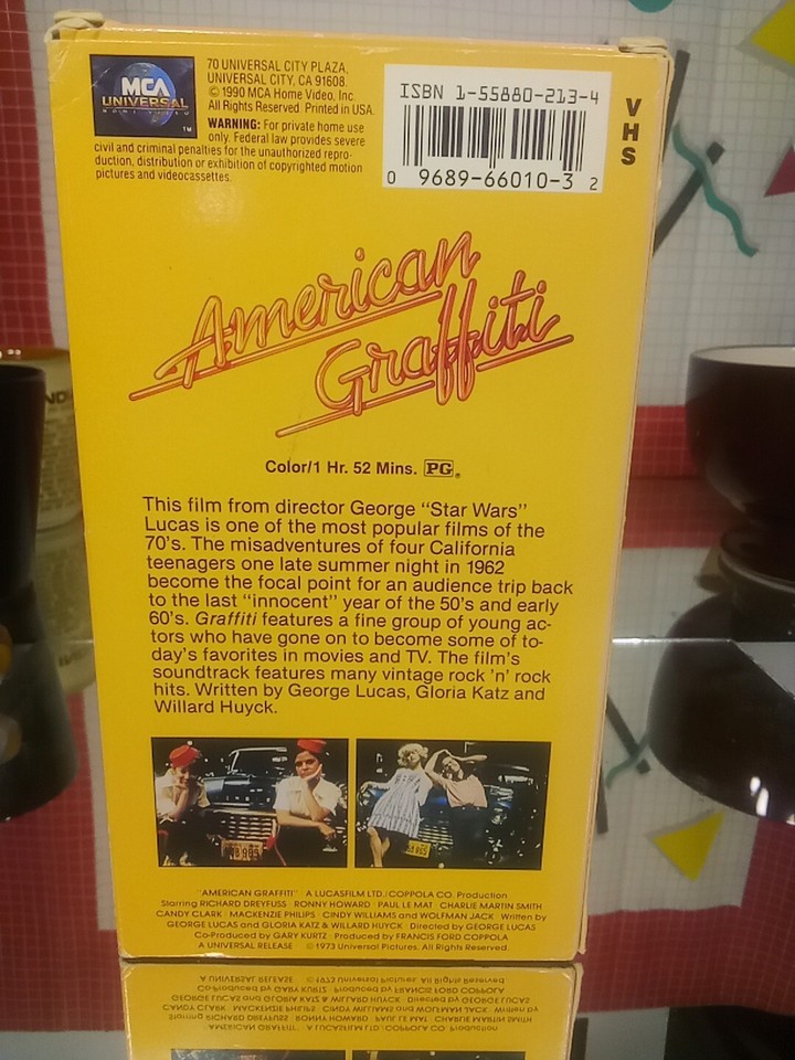 American Graffiti (VHS) George Lucas Ron Howard Richard Dreyfuss 1973 ...
