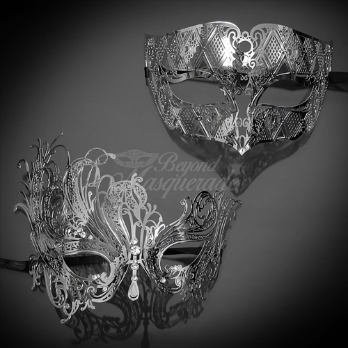 Couples Masquerade Mask, His & Hers Set, Masquerade Ball Mask Couple | eBay