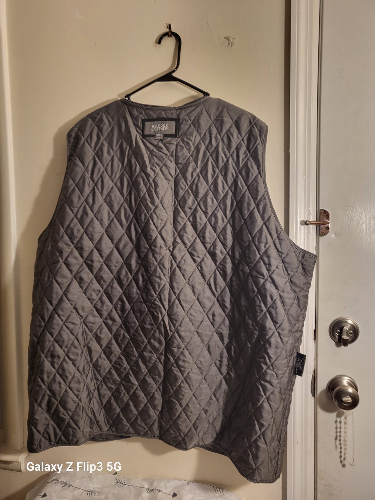 Wilson Leather Quited Zipper Vest 3XLT Biege/ Pockets Big & Tall Mutual ...