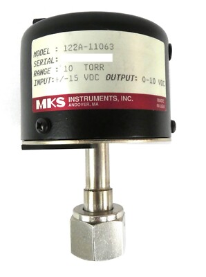 MKS Instruments 122A-11063 Baratron Transducer Type 122A Tested Working ...