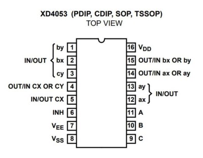 10pcs 4053 CD4053 4000-Series 2-Channel Multiplexer DIP-16 | eBay