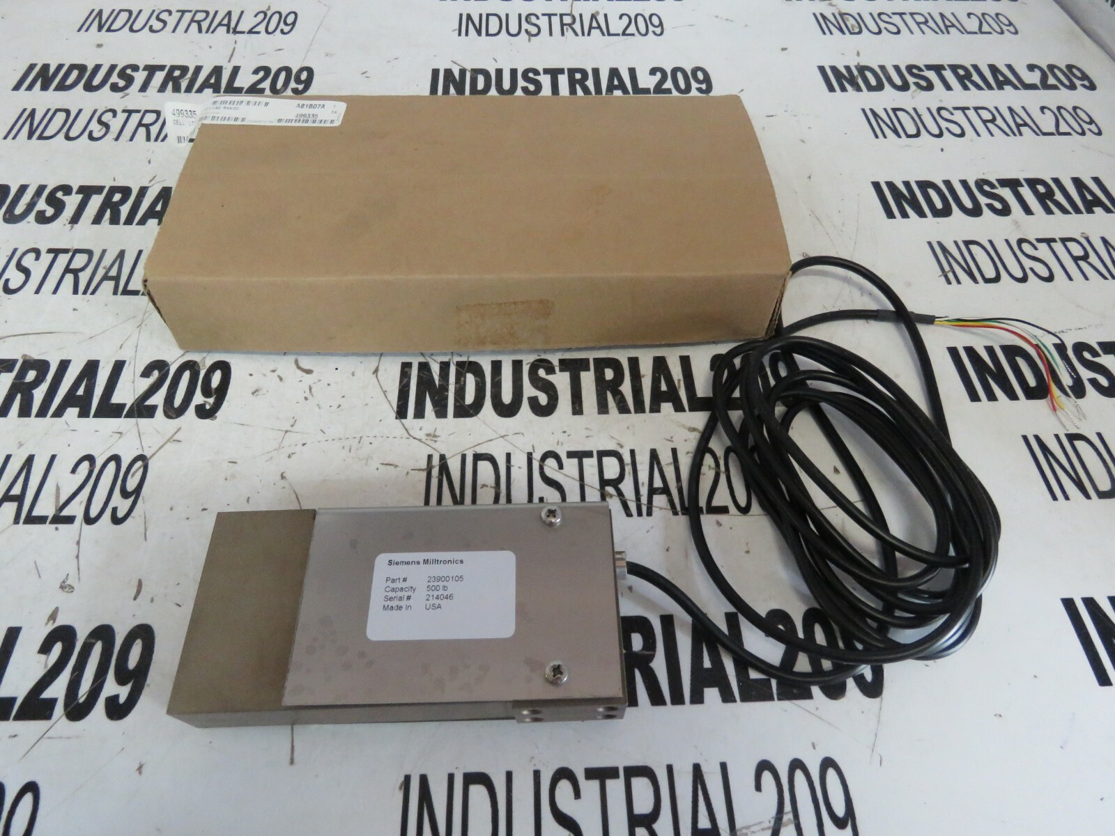 SIEMENS MILLTRONICS LOAD CELL PBD-23900105 500 LB LOAD RANGE NEW IN BOX ...