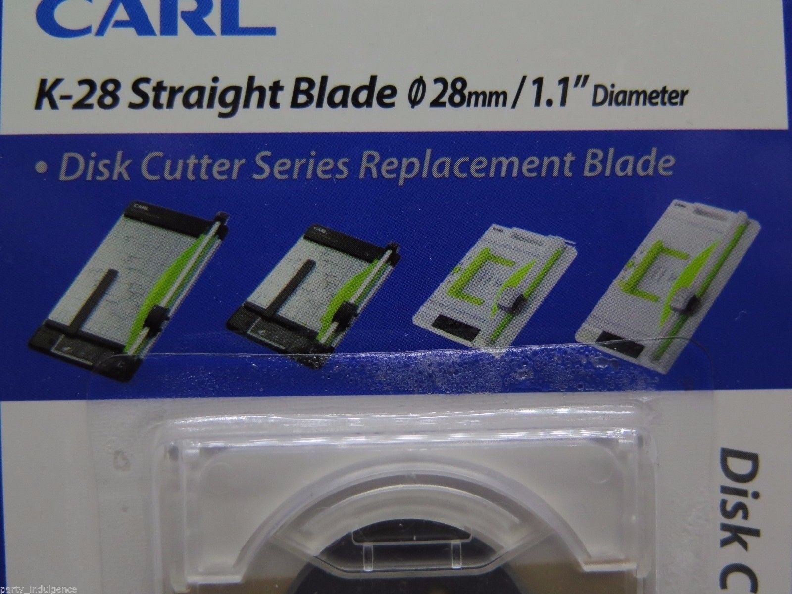Carl K-28 Trimmer Cutter Blade Round Straight Cut Fits DC200 DC210 ...