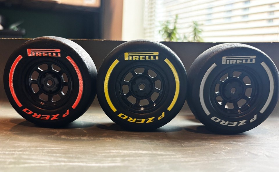 1/10 Scale Pirelli F1 RC Car tire transfer sticker sheet set of 4 ...