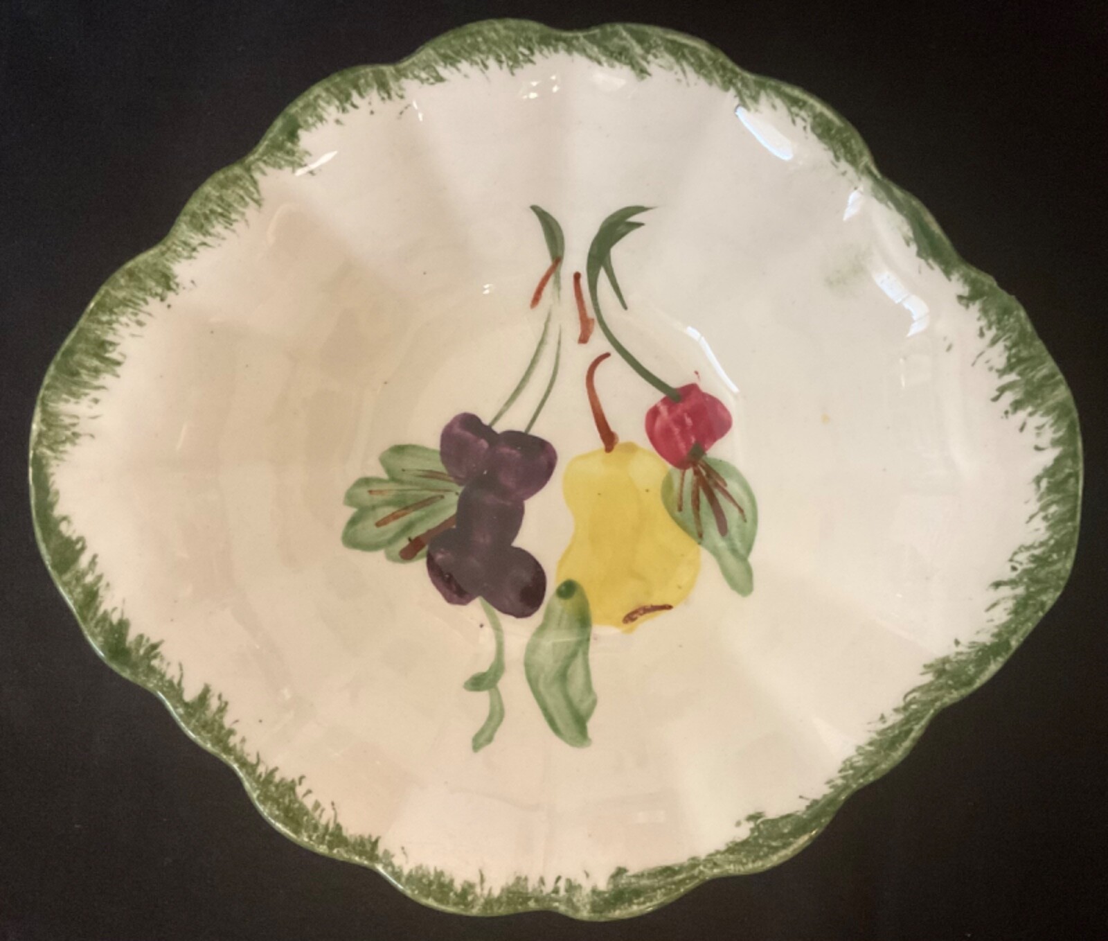 VINTAGE BLUE RIDGE SOUTHERN POTTERY ‘FRUIT FANTASY’ LUGGED CEREAL BOWL ...