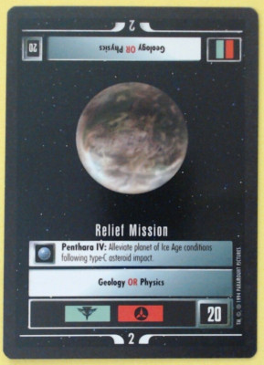 Star Trek CCG - Relief Mission - 1994 Premiere Black Border (94BB ...