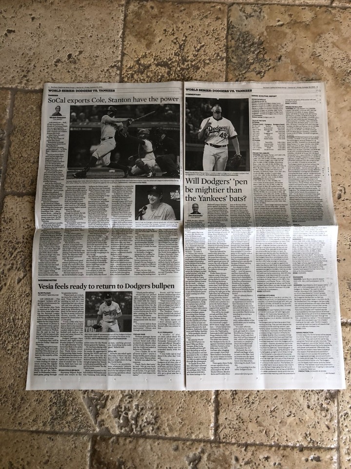 OC REGISTER NEWSPAPER STARS ALIGN: HOLLYWOOD VS BROADWAY (WORLD SERIES ...