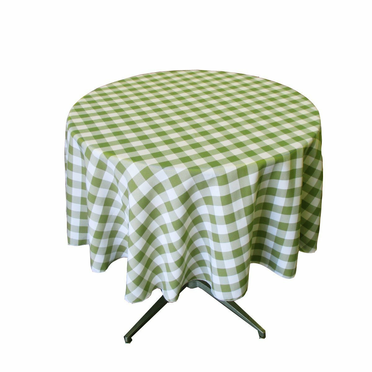 Round Checkered Tablecloth 30",36", 45", 54", 58" Restaurant, coffee ...