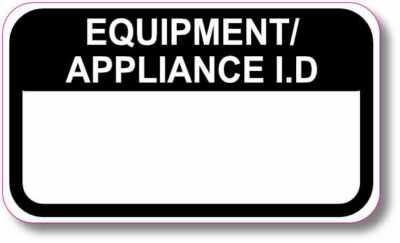 100 Equipment Appliance I.D Stickers/ Labels NOT PAPER | Asset Stickers ...
