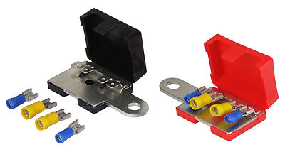 Battery Terminals 12 Volt Multi Connections 4 Terminals Neg & Pos Boat ...