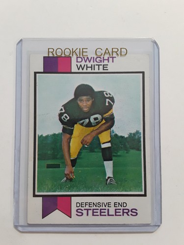 1973 Topps Dwight White Rookie #140 football card Pittsburgh Steelers ...