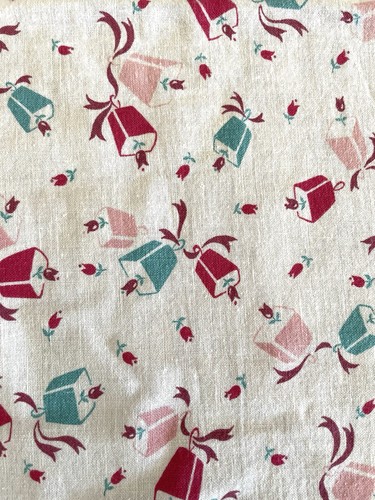 Vintage Feedsack Fabric Novelty Bells Pink Blue 36x22" Cotton | eBay