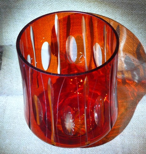 Double-Layer Ruby Glass. Late Soviet Suprematism. Large Vase. USSR ...