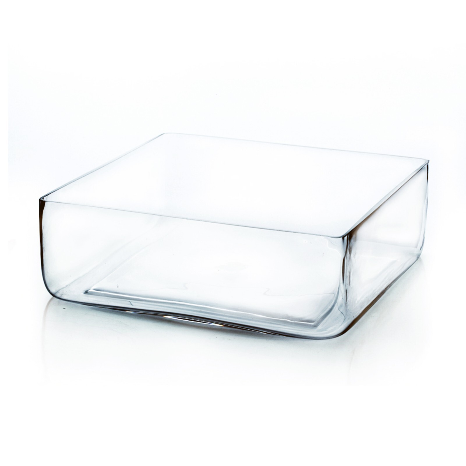 Square Glass Block Vase 12x4"H | Floral Container | Centerpiece, 1 Pc ...