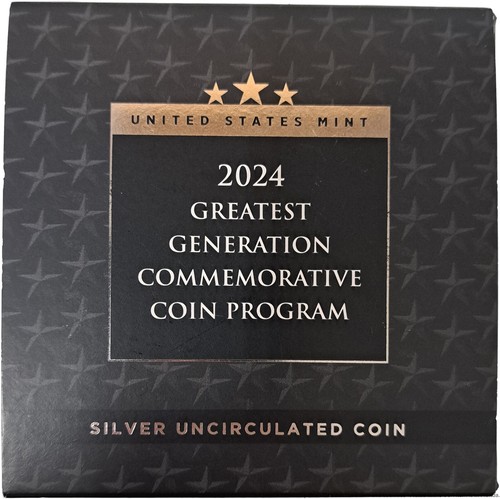 2024 Greatest Generation Commemorative Uncirculated Silver Dollar Coin ...
