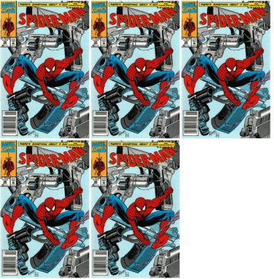 Spider-Man #28 Newsstand Cover (1990-1998) Marvel Comics - 5 Comics | eBay