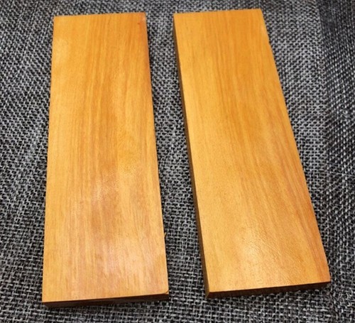 2 PC Knife Handle Timber Wood Block Plate Woodworking Blank Lumber DIY ...