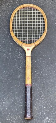 VINTAGE WILSON "DON BUDGE AUTOGRAPH" WOODEN TENNIS RACQUET Game Used ...
