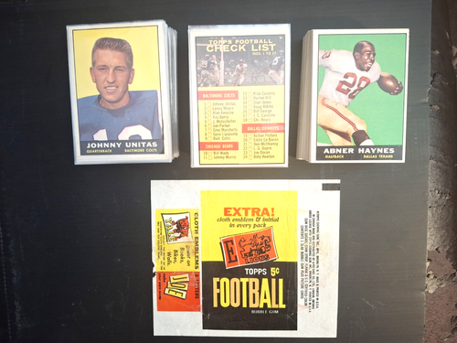 1961 Topps Football HI-GRADE Complete Set NM-MT + Wrapper (133-198 from ...