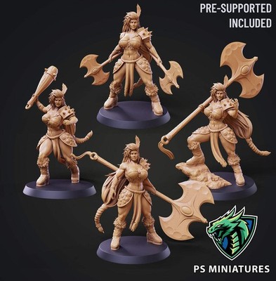 Barbarian Battlemaster Miniatures | Fantasy Miniature | PS Miniatures ...
