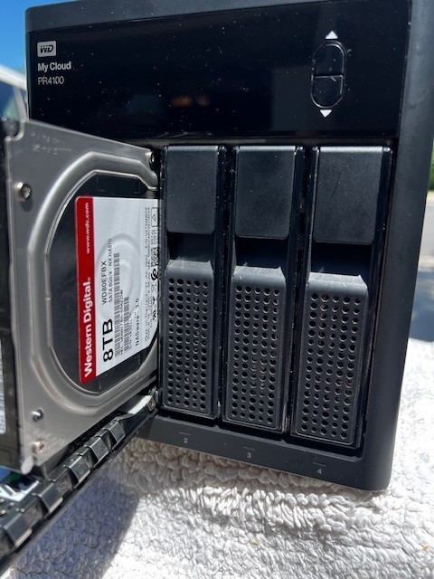 WD My Cloud Pro PR4100 NAS Server 24TB (4x 8TB disks included) 8GB RAM ...