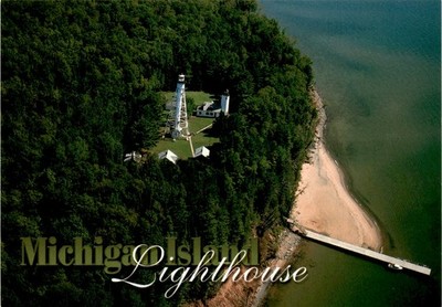 Michigan Island Lighthouse, Apostle Islands, Lake Superior, 1857, 1929 ...