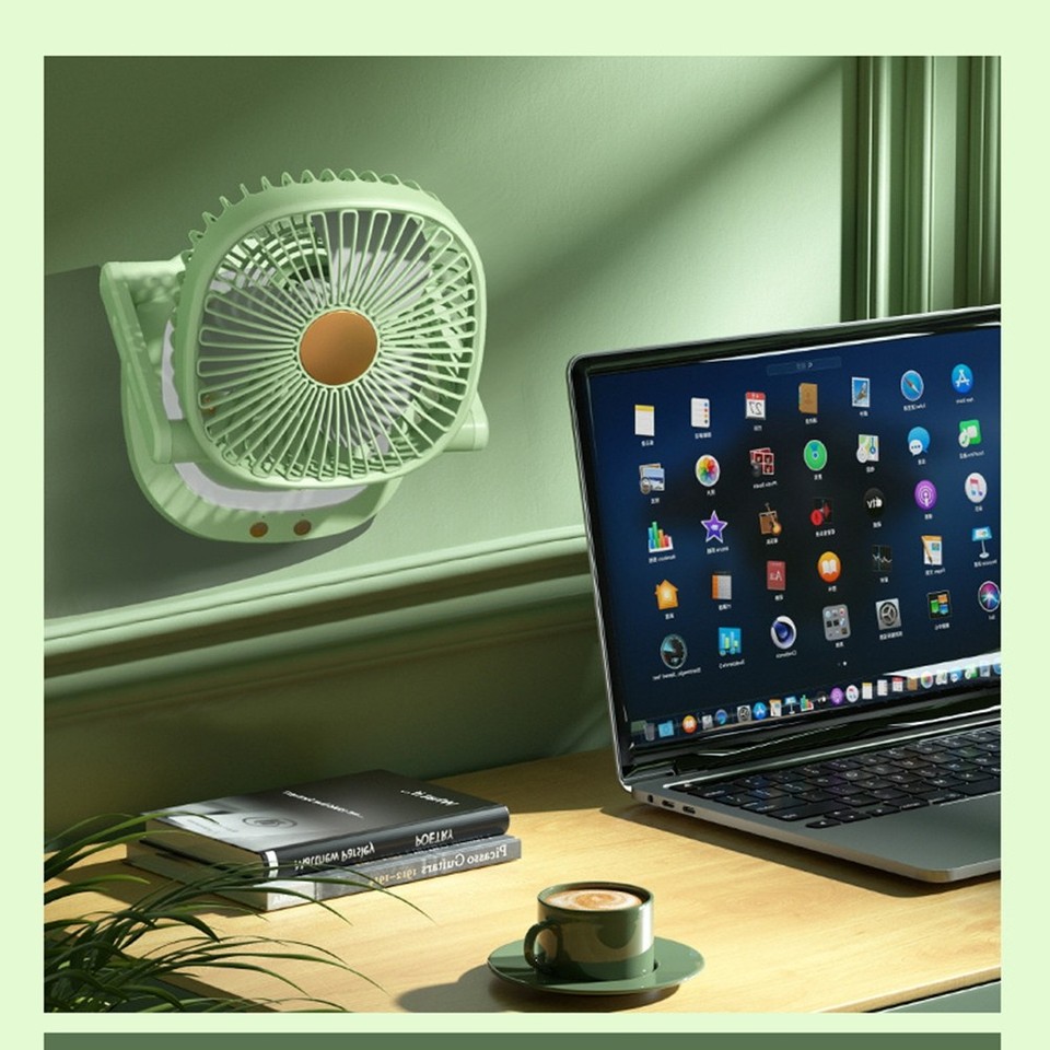 Folding Wall Mounted Small Fan, Office Desktop Home Desktop Portable ...