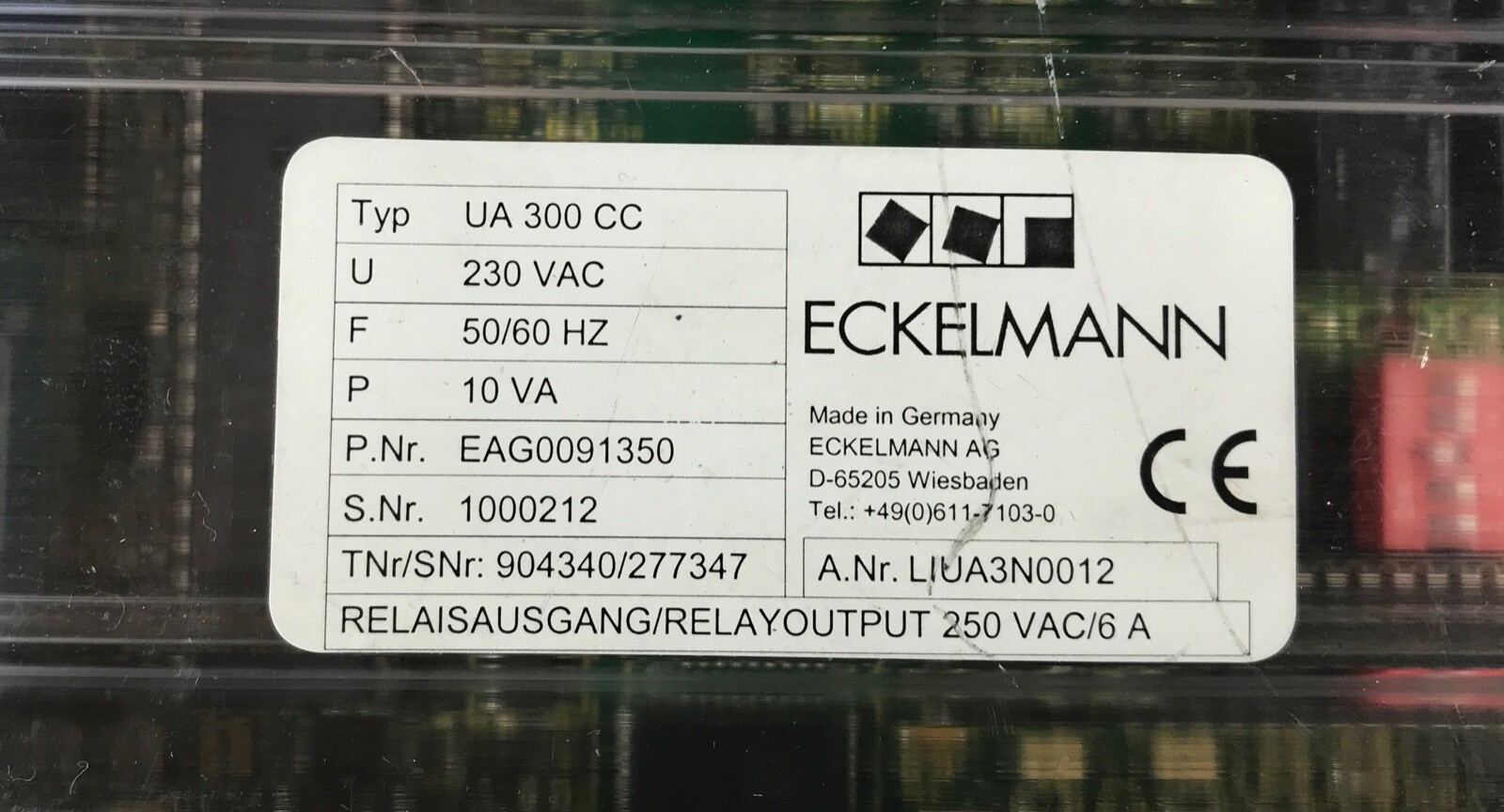 ECKELMANN UA300 CC CONTROLLER | eBay