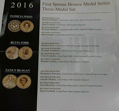 2016 First Spouse US Mint Bronze Medals 3 Piece Set in OGP W/COA | eBay