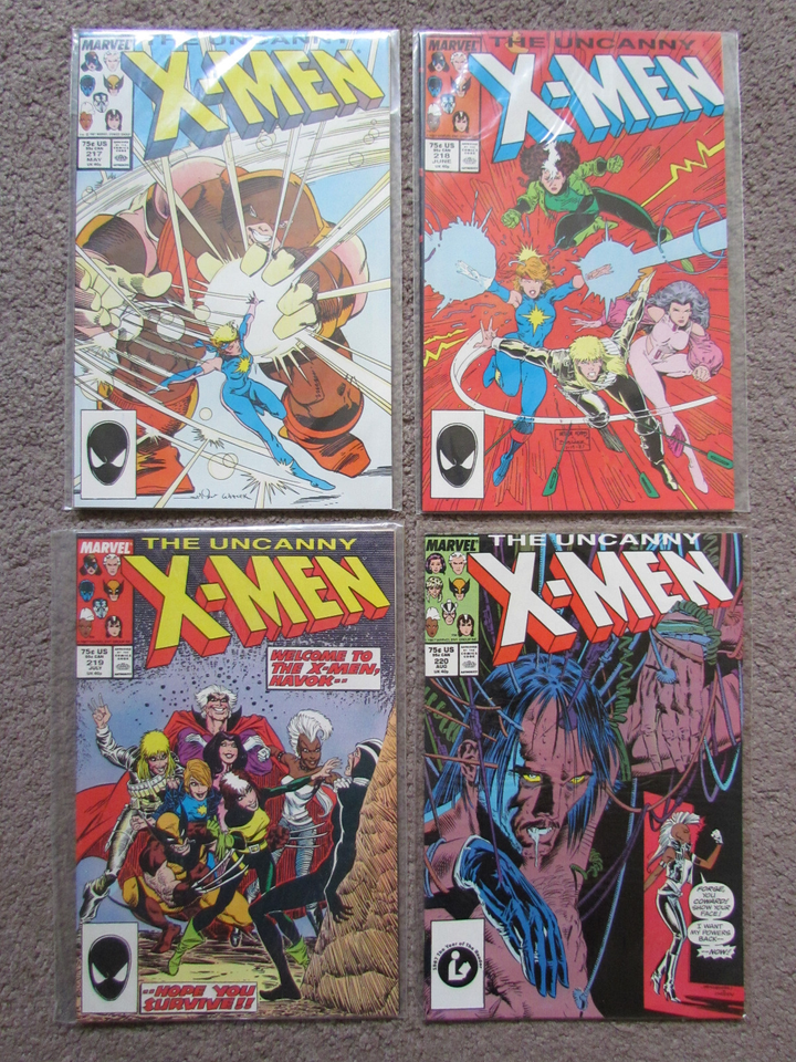 Complete Run Uncanny X-Men Marvel Comics Lot Of 25 #201-225 221 1st ...