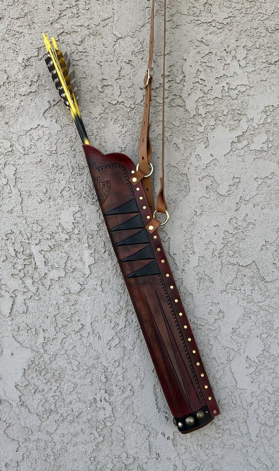 Archery Native American Handmade Leather side Hip Arrow Quiver Mughal ...