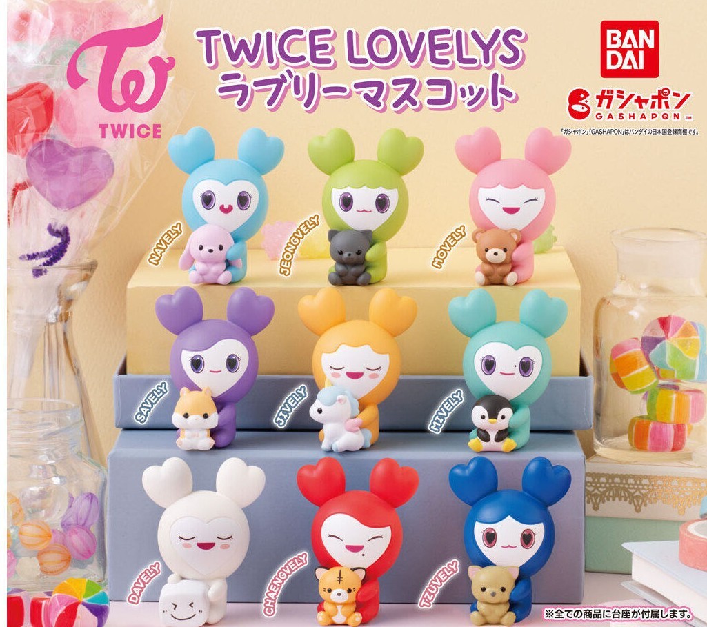 TWICE LOVELYS Lovely Mascot Capsule Toy Mascot Figure Japan Total 9 ...