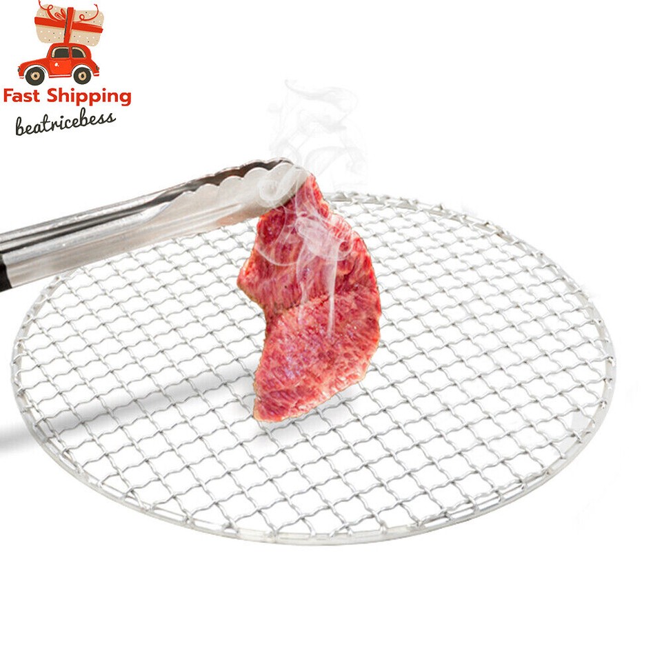 16 Inch Round Barbecue Grill Net Stainless Steel Mesh Rack Grid Grate ...