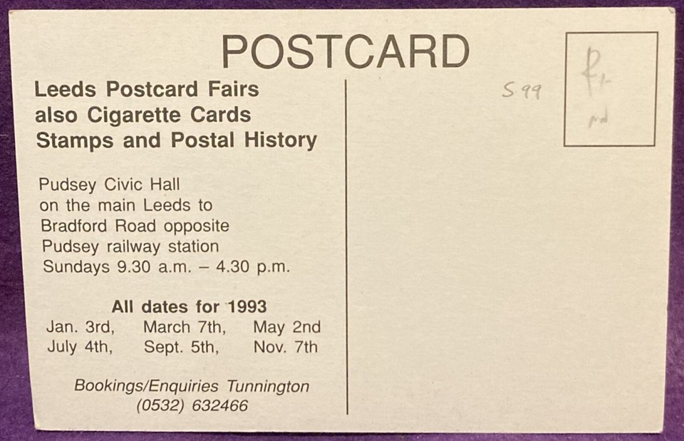 Postcard Advertising Leeds Postcards Vintage and Modern 1993 - unposted ...