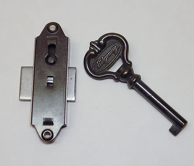 Ridgeway Grandfather Clock Door Lock & Logo Key Set Narrow NEW Antique ...