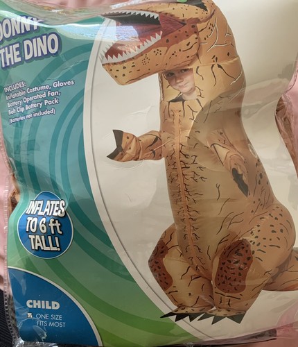 Spirit Halloween Kids Inflatable Dinosaur Costume Donny The Dino | eBay