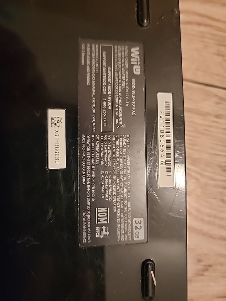 Nintendo Wii U WUP-101(02) Black Wired 1080p 32 GB Video Game Console ...