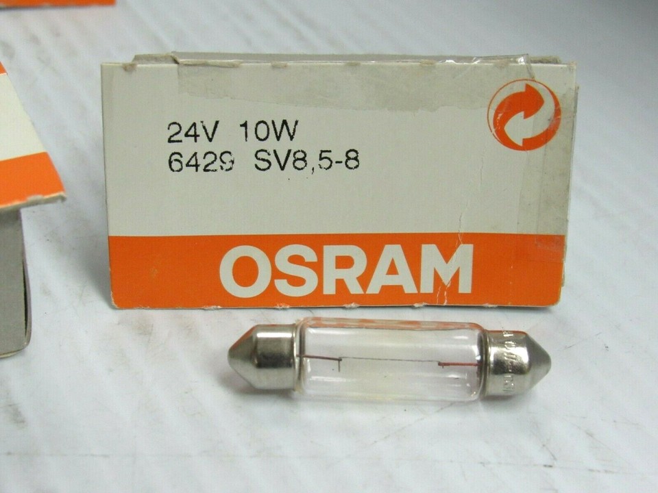 NEW LOT OF 17 OSRAM LAMP LIGHT BULB 6429 SV8 5-8 SV858 24V 10W | eBay