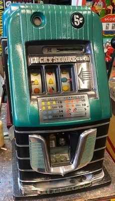 Mills 5c High Top Slot Machine Lucky Strike Club Circa 1950 Fully ...