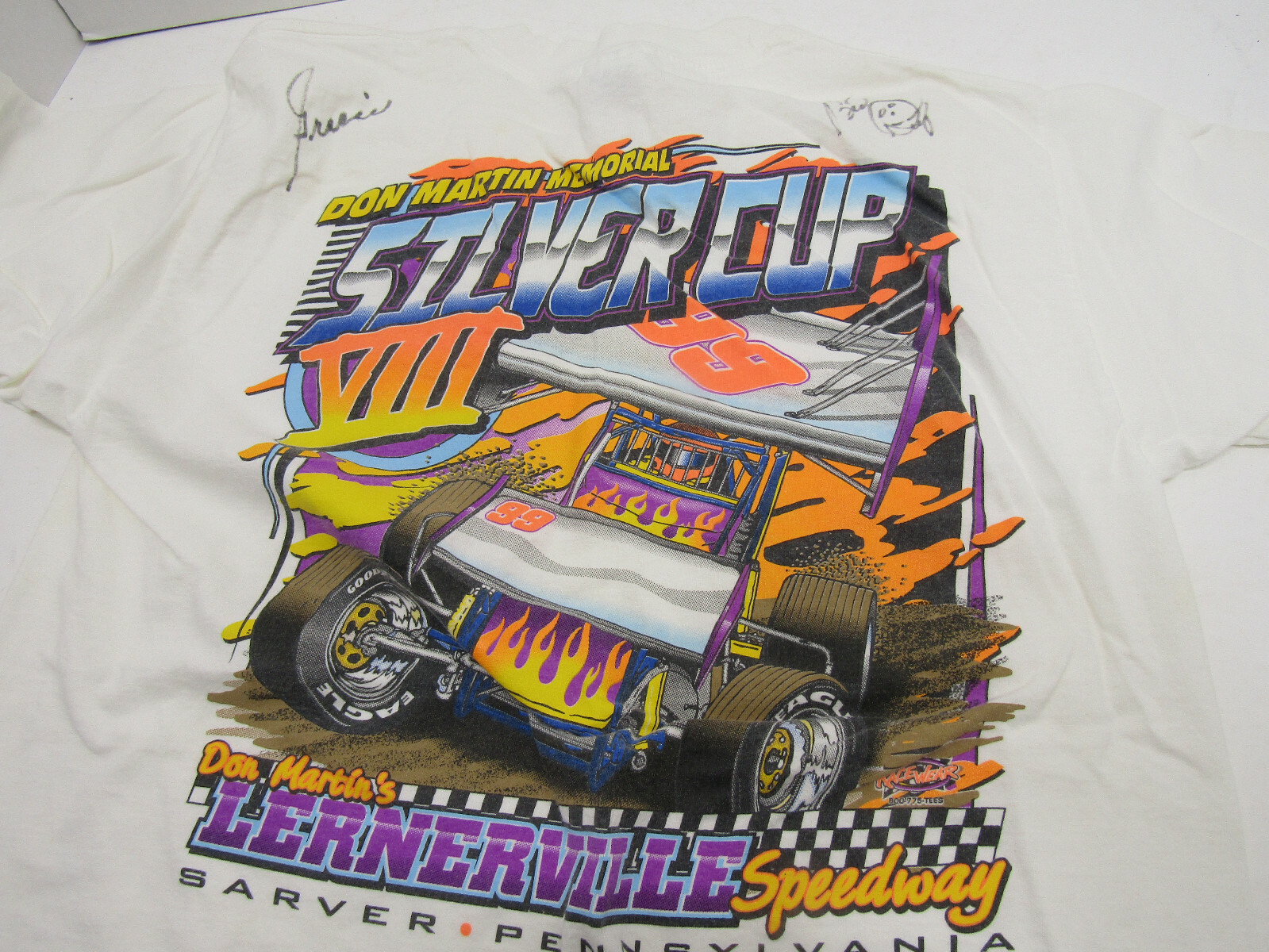 OLD LG. DON MARTIN MEMORIAL SILVER CUP SIGNED AUTO CAR RACING T-SHIRT ...