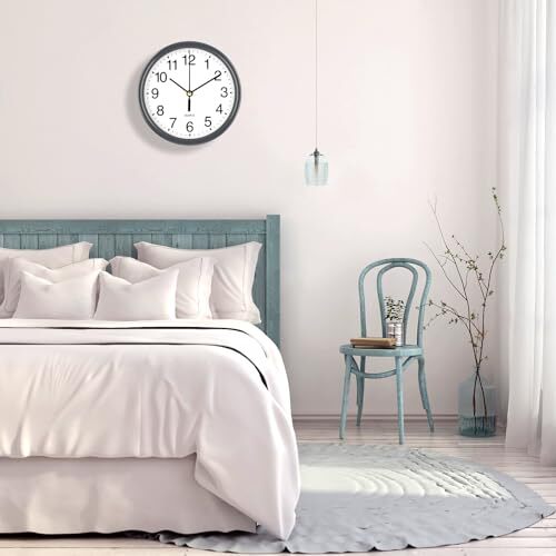 Silent Wall Clock Non Ticking 6 Inch Wall Clocks Battery Operated Small ...