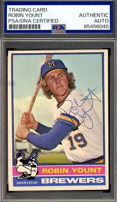 Robin Yount PSA DNA Vintage Signed 1976 Topps Autograph | eBay