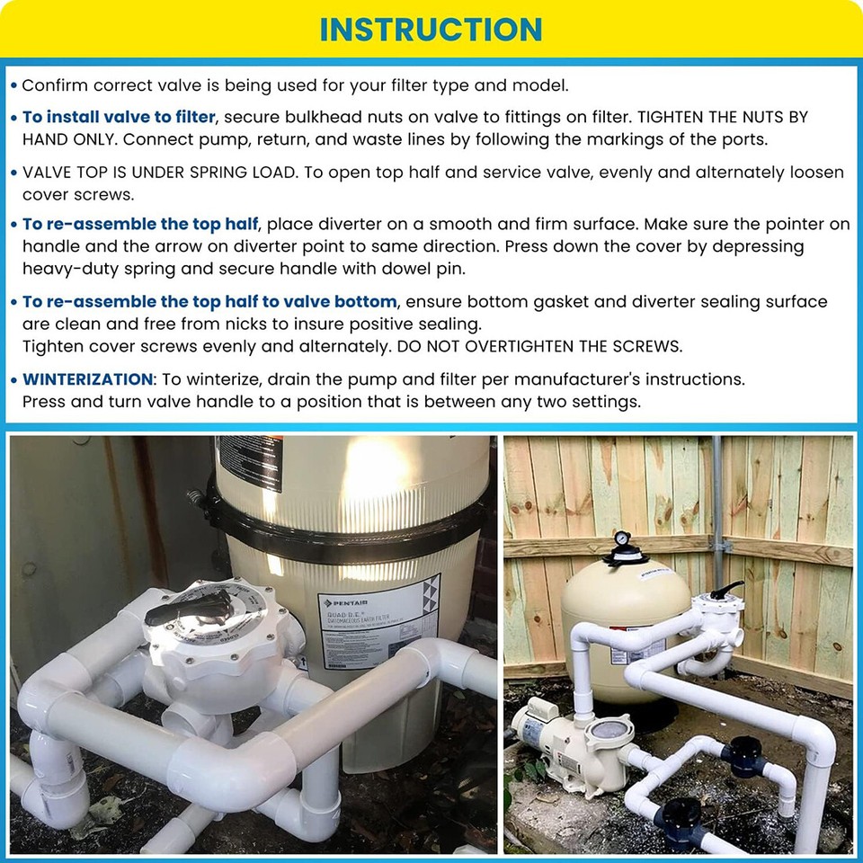 Pentair 261055 Multiport Valve Kit 2Inch for Triton II Sand and Quad D ...