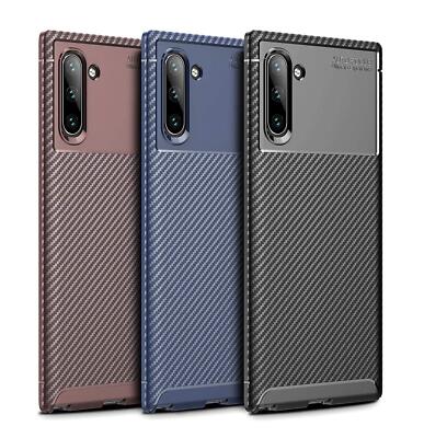 Case For Samsung Galaxy Note 10 Plus 5G Clear Black Tough Armour Gel ...