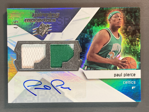 PAUL PIERCE 2008-09 Spx Winning Materials Autograph Jerseys Patches 4/5 ...