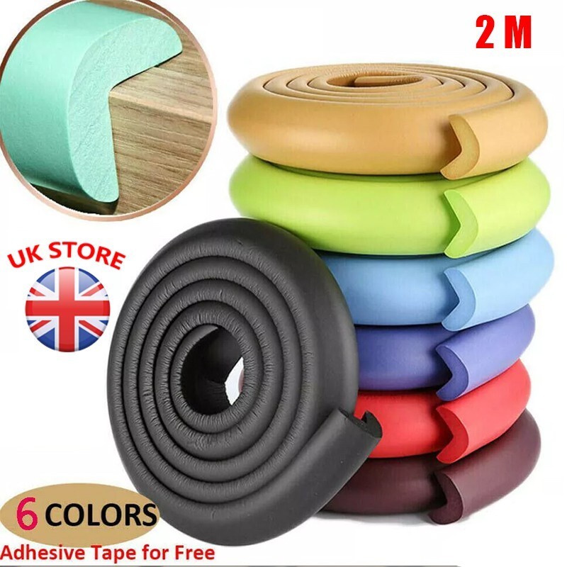 2M--Kids Safety Foam Rubber Bumper Strip Safety Table Edge Corner ...