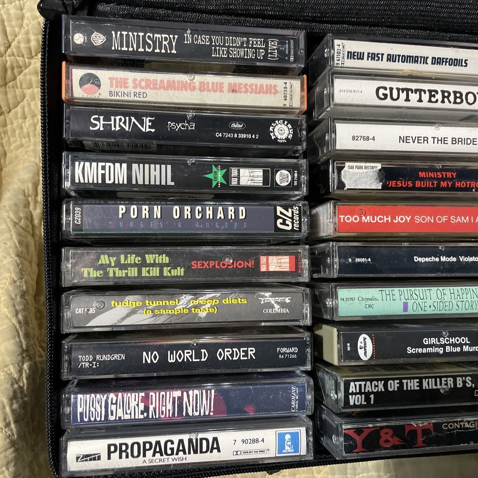 Insustrial Metal Electronic Cassette Tape Lot of 30 Wax Trax KMFDM 90s ...
