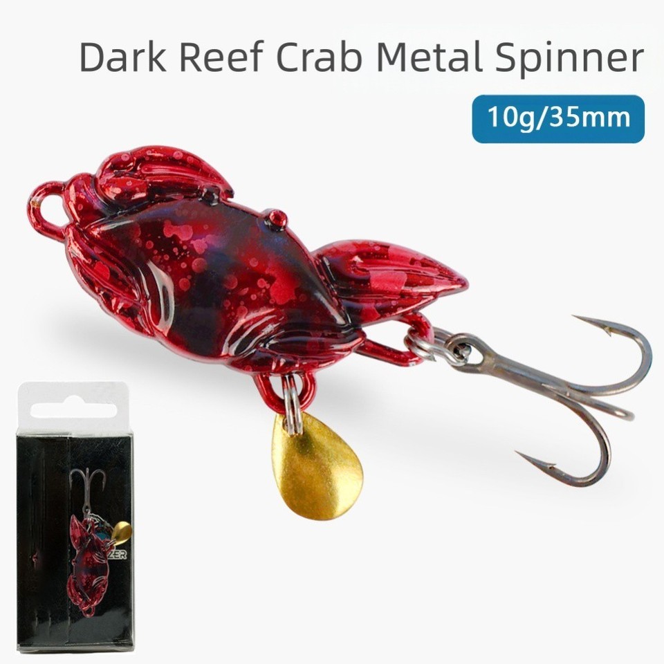 Long Range Metal Spoon Lure Crab Design 10g/35mm Bass Fishing ...